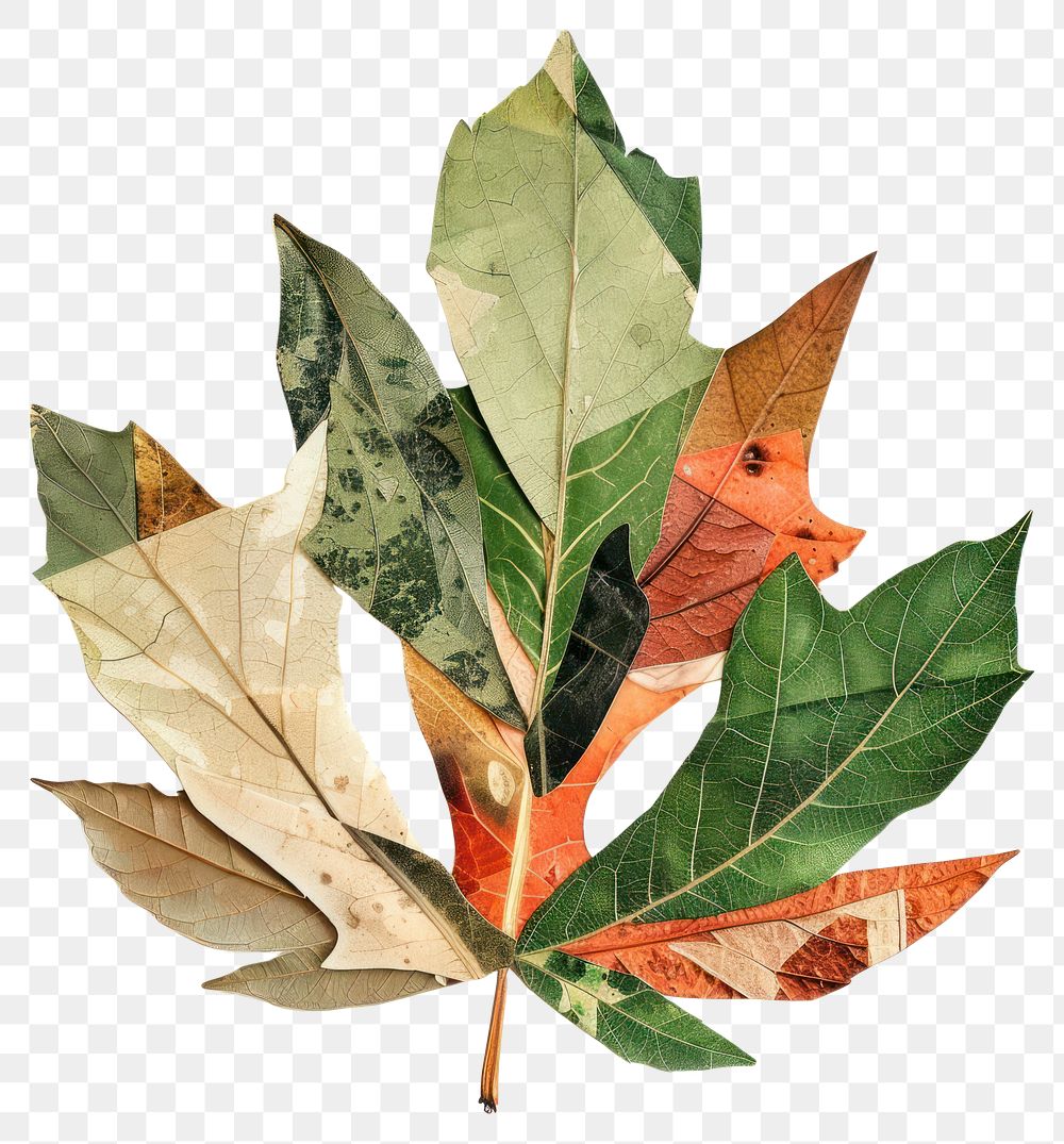 PNG Colorful autumn leaf collage | Free PNG - rawpixel