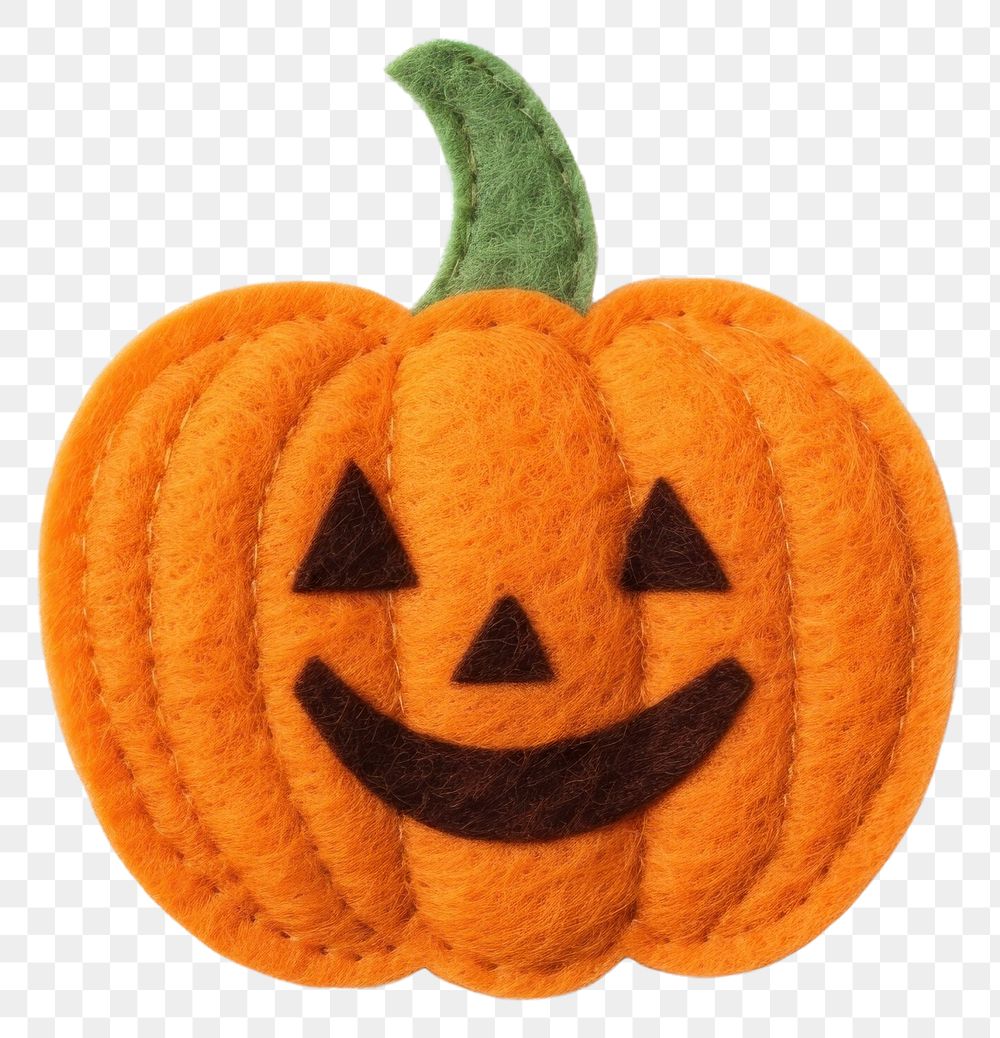 PNG Felt pumpkin Halloween decoration | Free PNG - rawpixel