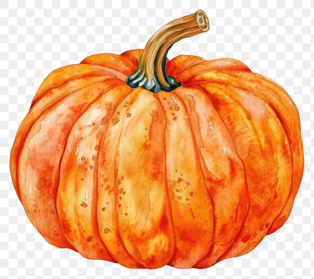 PNG Vibrant watercolor pumpkin illustration | Free PNG - rawpixel