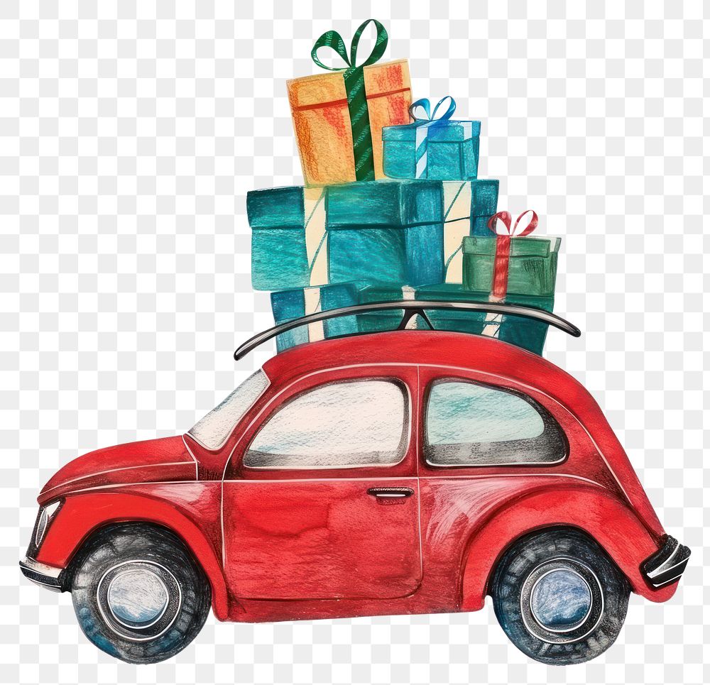 PNG Vintage car gift boxes | Free PNG - rawpixel