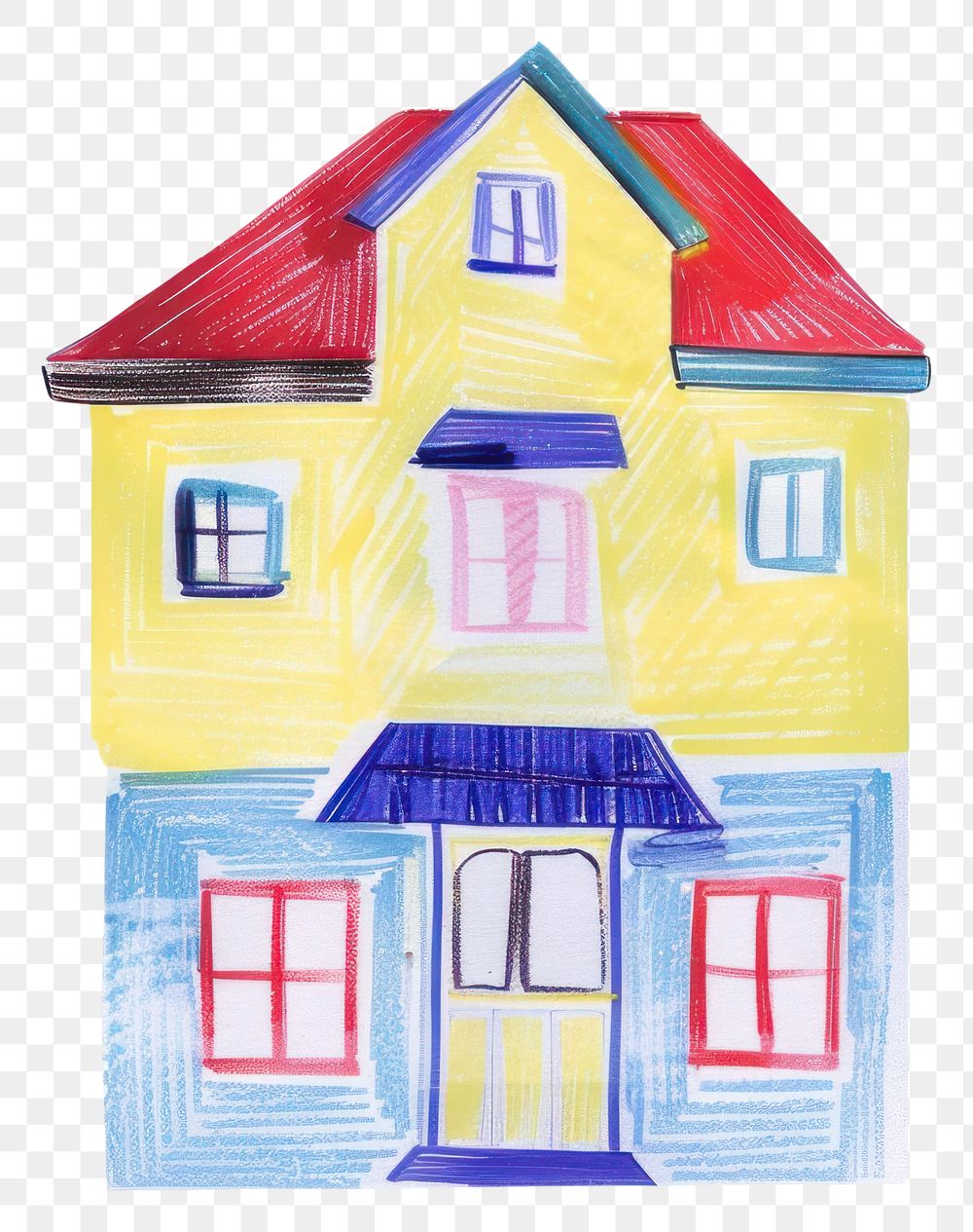 PNG Colorful hand-drawn house illustration | Free PNG - rawpixel