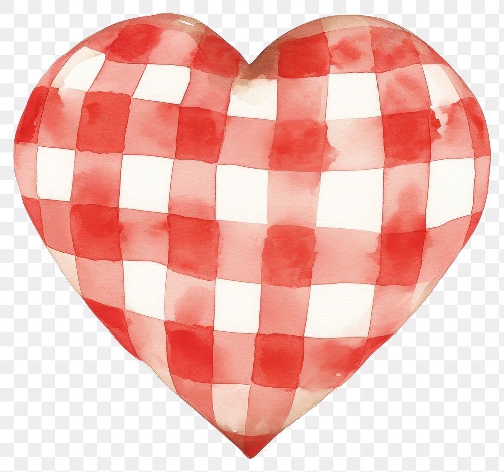 PNG Watercolor heart checkered pattern | Free PNG - rawpixel