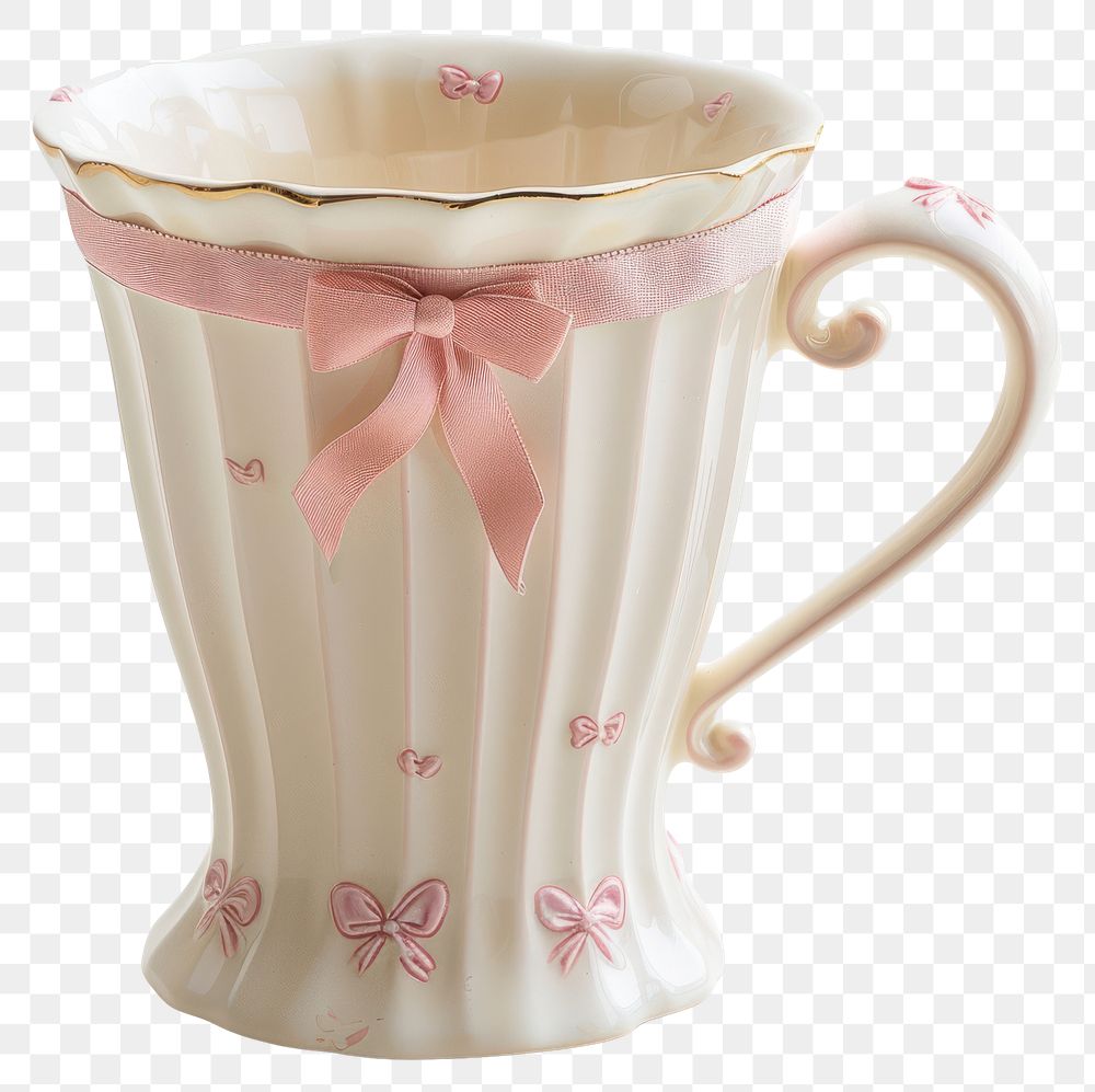 PNG Elegant pink ribbon mug | Free PNG - rawpixel