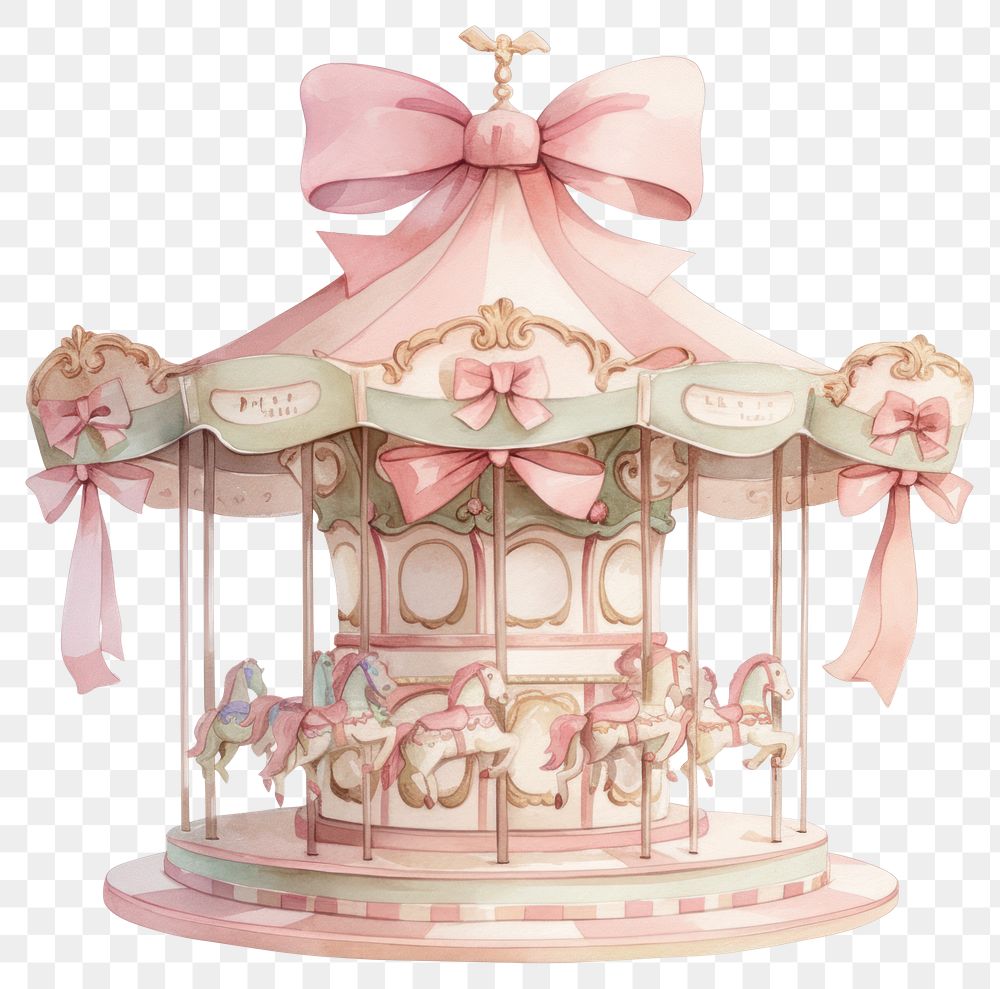 PNG Whimsical pastel carousel illustration | Premium PNG - rawpixel
