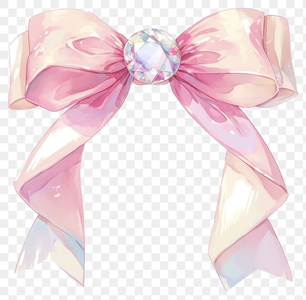 Elegant pastel pink ribbon illustration | Free PNG - rawpixel
