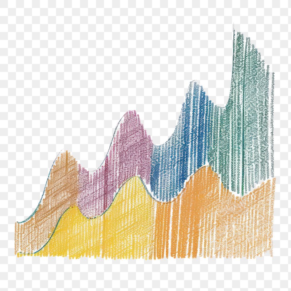 PNG Colorful hand-drawn data chart | Free PNG - rawpixel