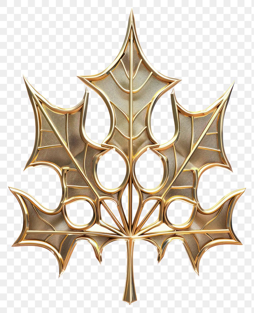 PNG Golden intricate maple leaf | Free PNG - rawpixel
