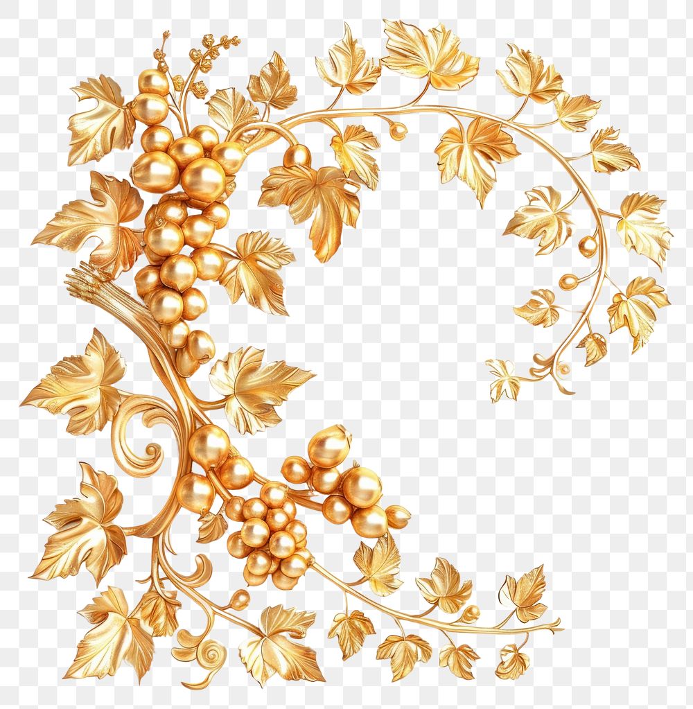 PNG Elegant golden grapevine ornament | Premium PNG - rawpixel