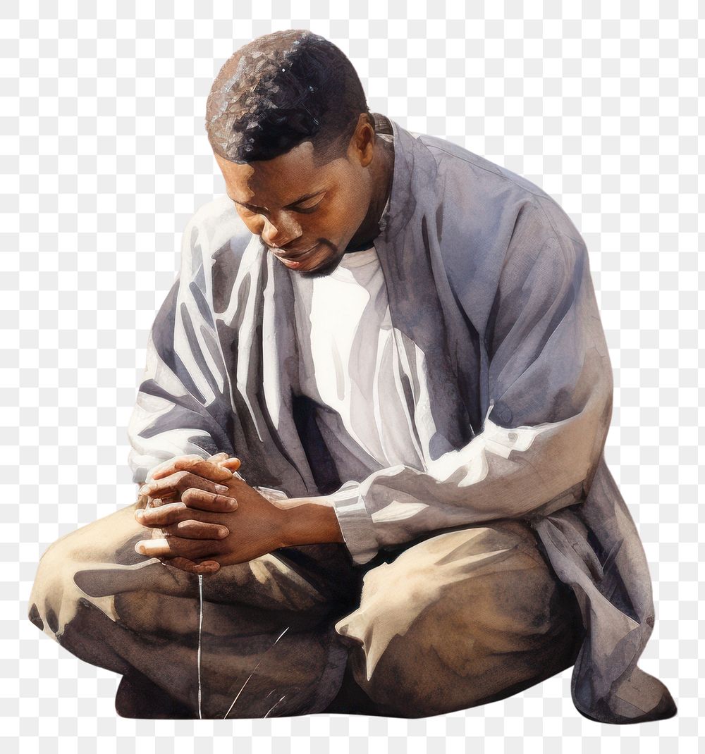 PNG Man kneeling prayer, transparent | Premium PNG - rawpixel