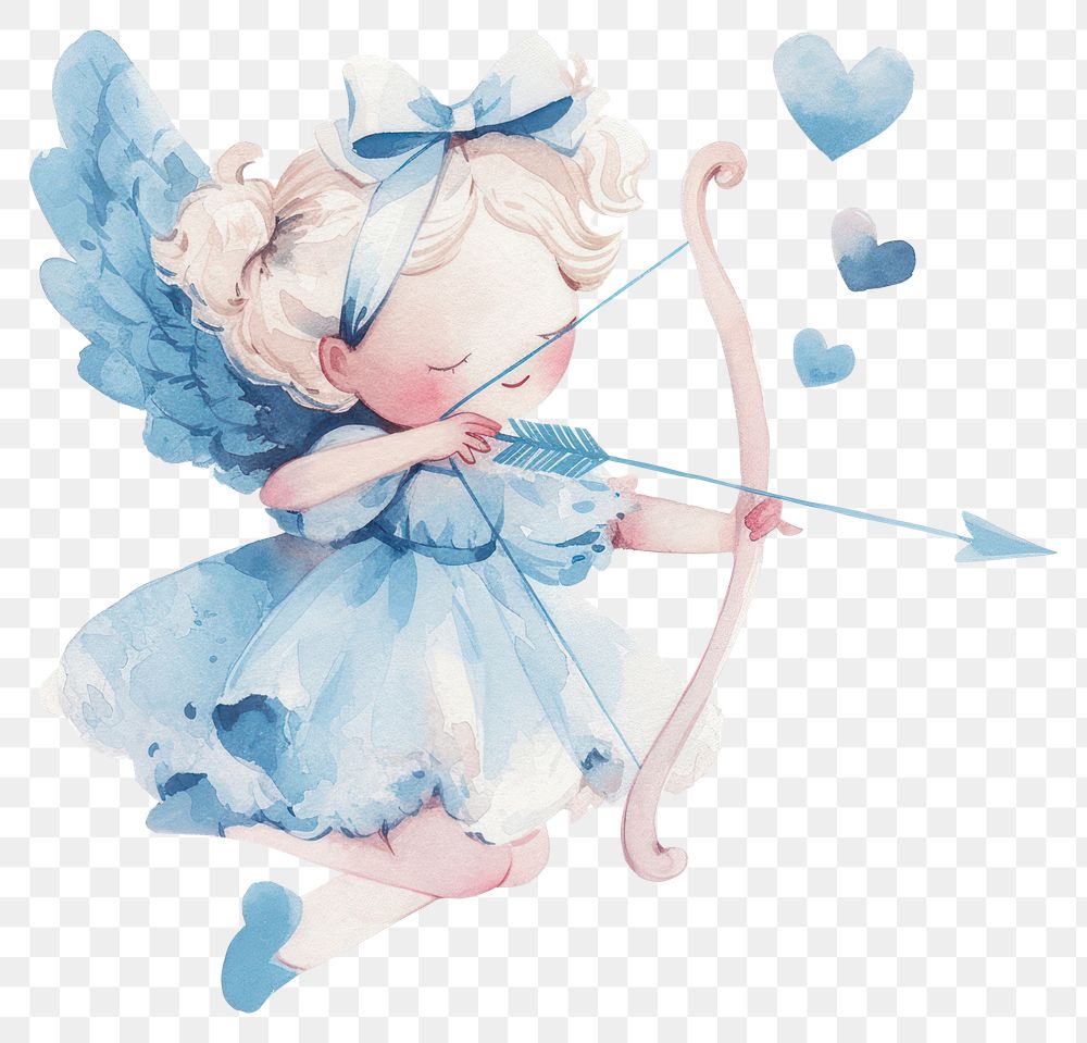 PNG Cute angelic archer illustration | Free PNG - rawpixel