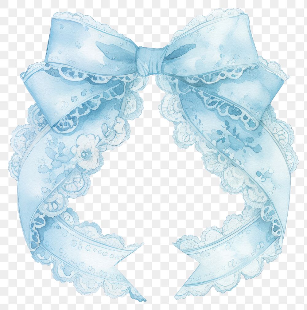 PNG Elegant blue lace bow | Free PNG - rawpixel