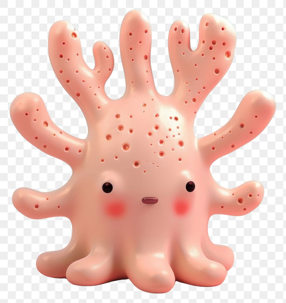 Cute coral character illustration | Free PNG - rawpixel