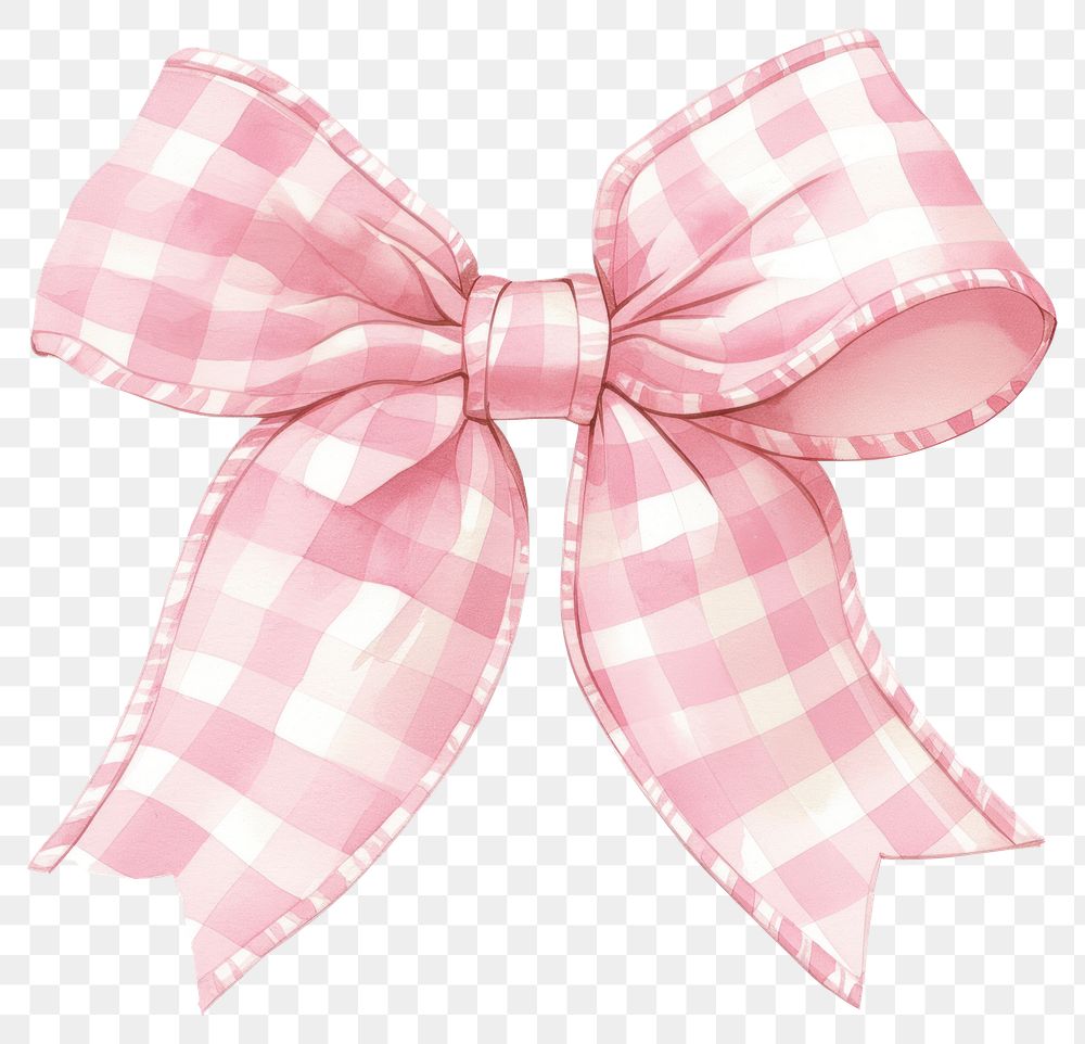 PNG Pink checkered bow illustration | Free PNG - rawpixel