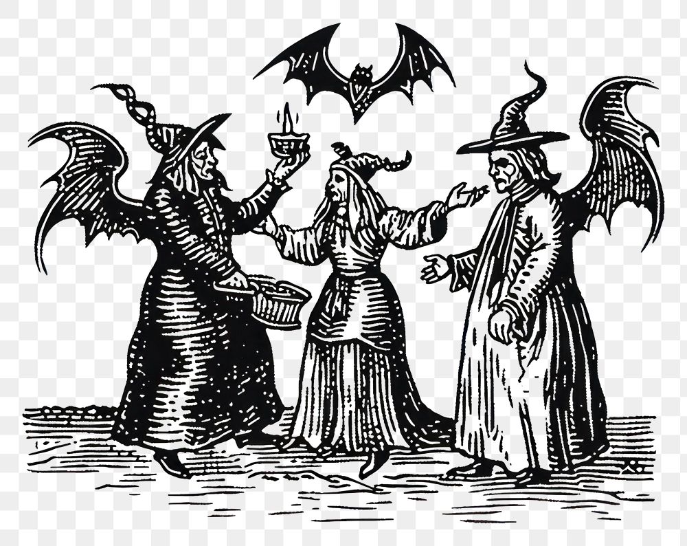 PNG Vintage witches gothic illustration | Premium PNG - rawpixel