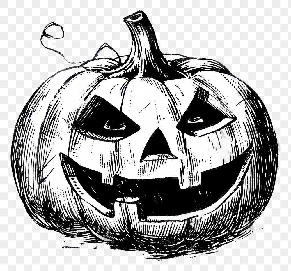 PNG Spooky Halloween pumpkin illustration | Free PNG - rawpixel