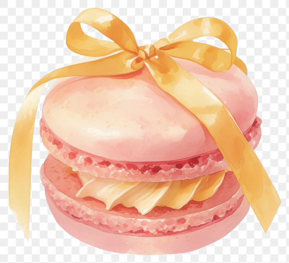 PNG Delicious pink macaron ribbon | Free PNG - rawpixel