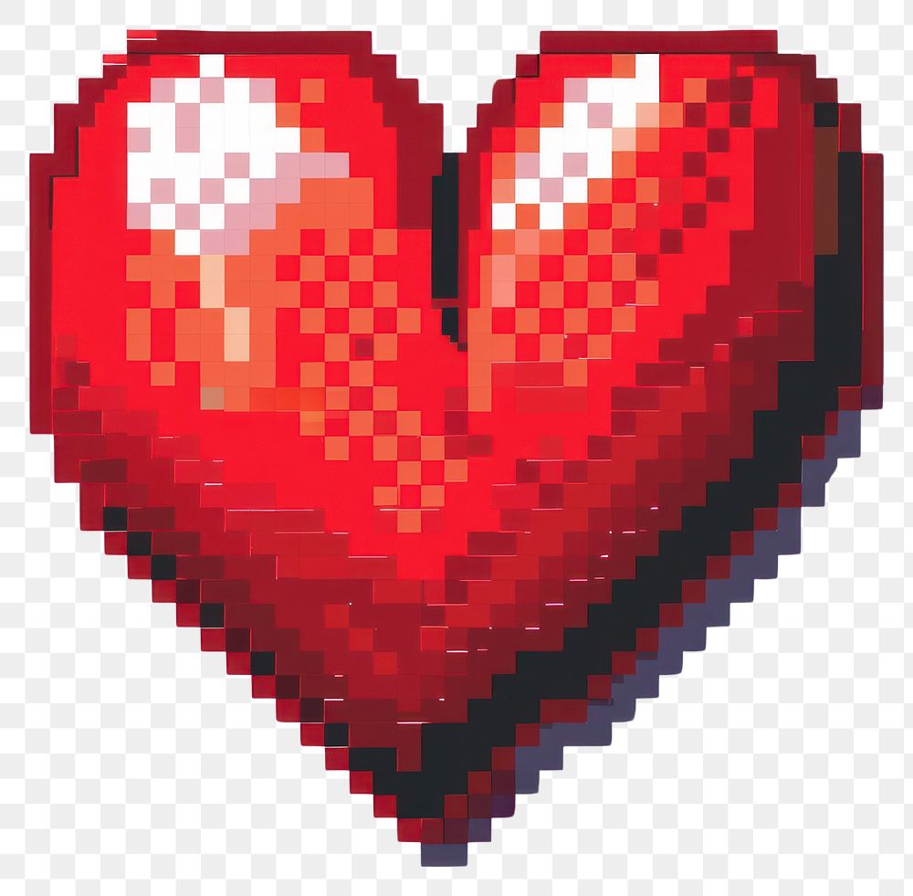 PNG Pixelated red heart illustration | Free PNG - rawpixel