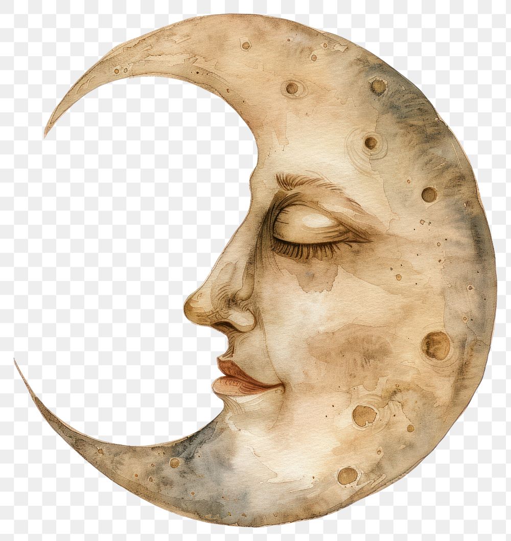 PNG Dark academia moon face | Free PNG - rawpixel