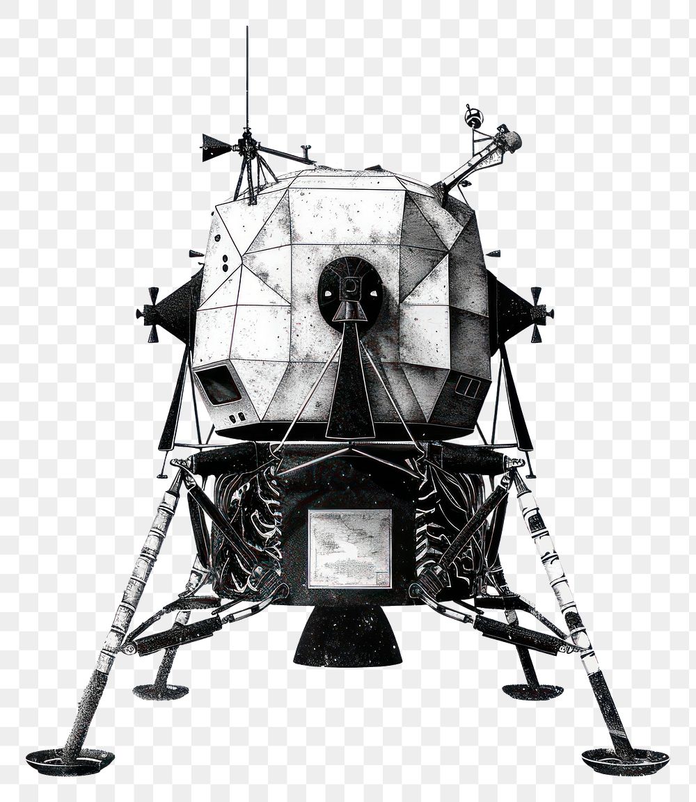 PNG Detailed lunar lander spacecraft | Premium PNG - rawpixel