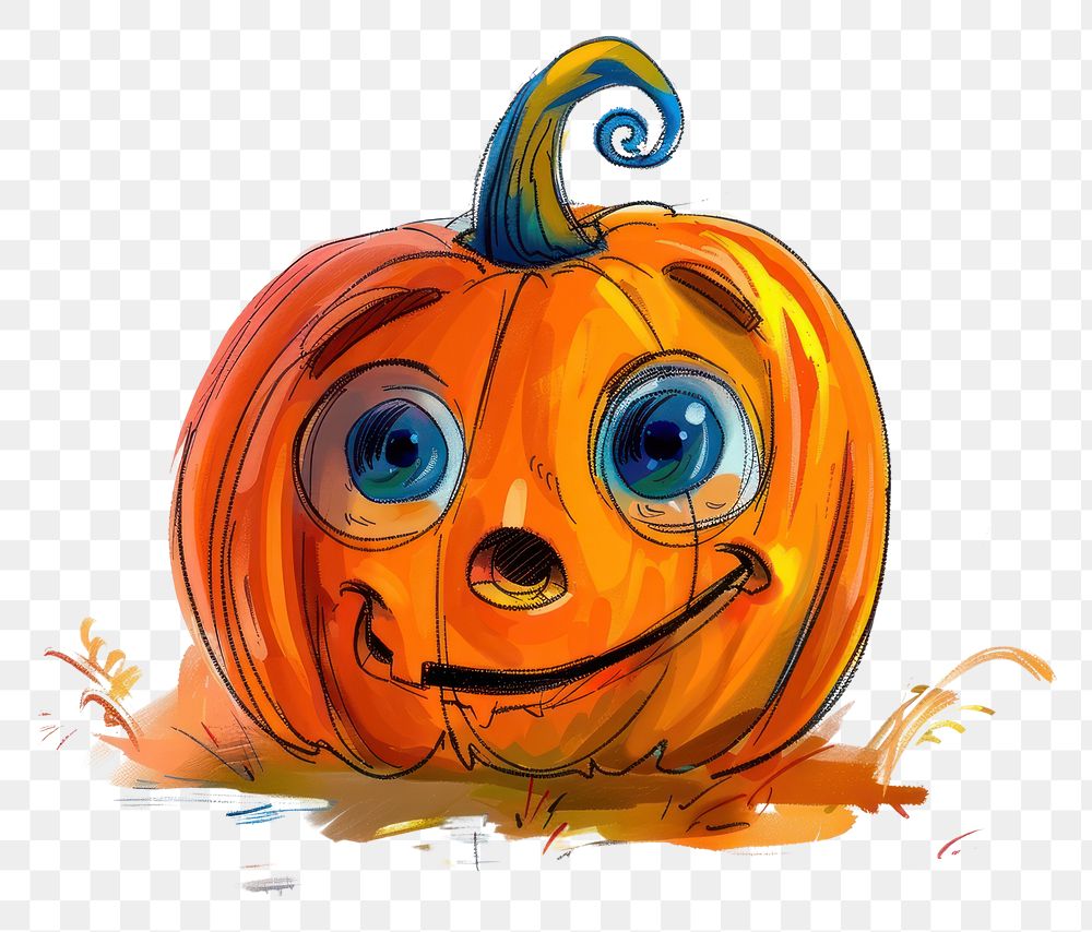 PNG Whimsical pumpkin expressive face | Free PNG - rawpixel