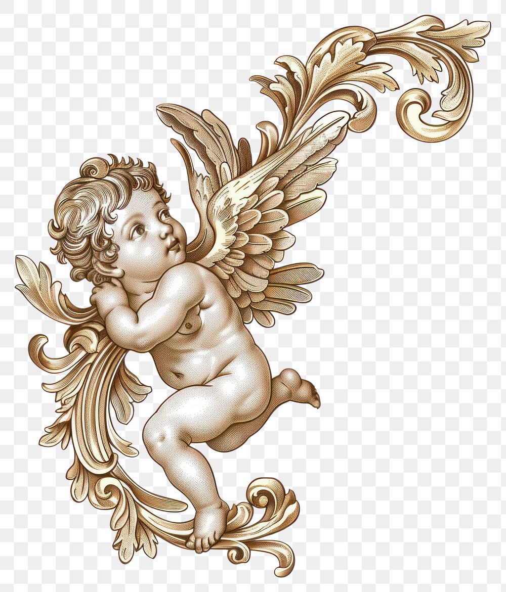 PNG Elegant cherub ornate wings | Premium PNG - rawpixel