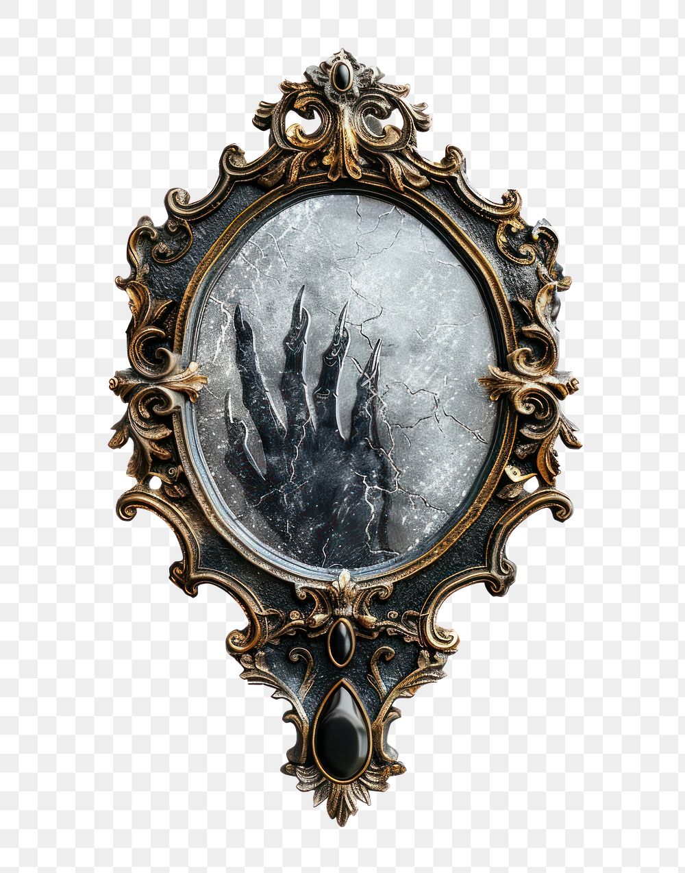 PNG Gothic mirror eerie hand | Premium PNG - rawpixel