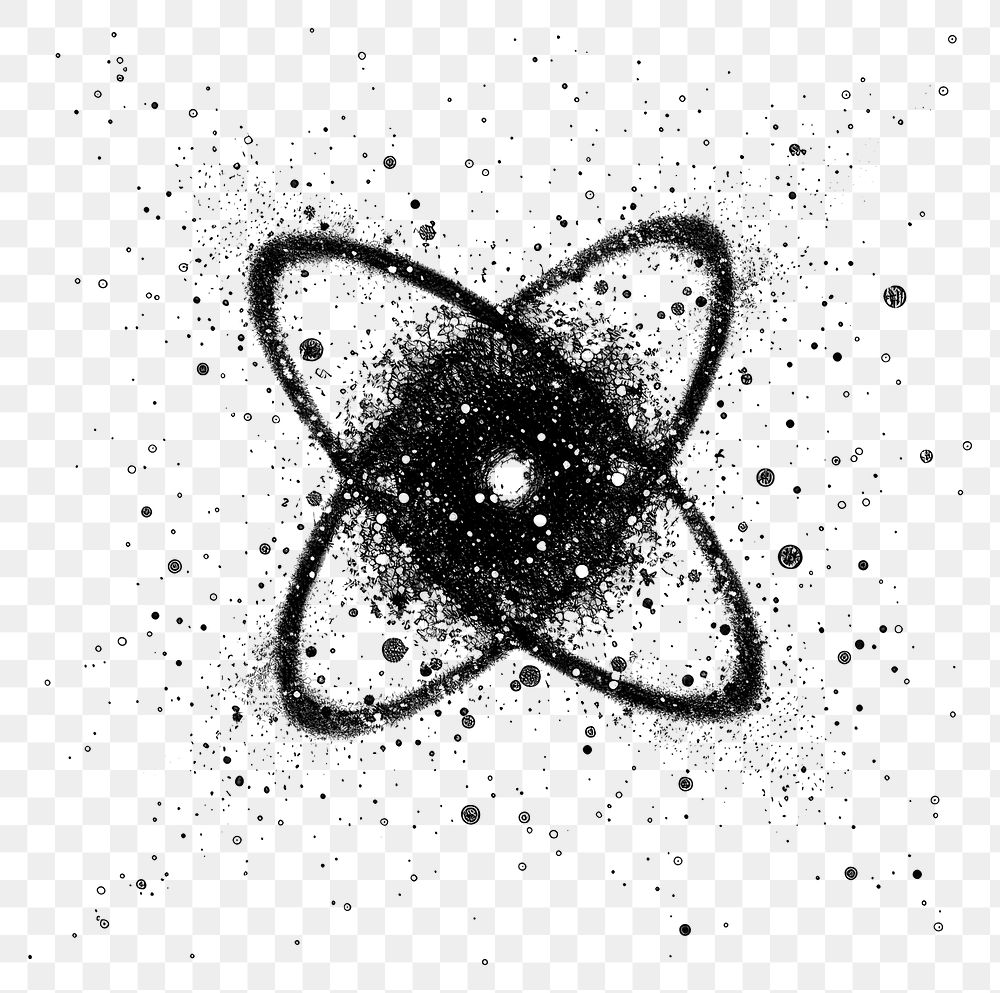 PNG Abstract atomic particle illustration | Free PNG - rawpixel
