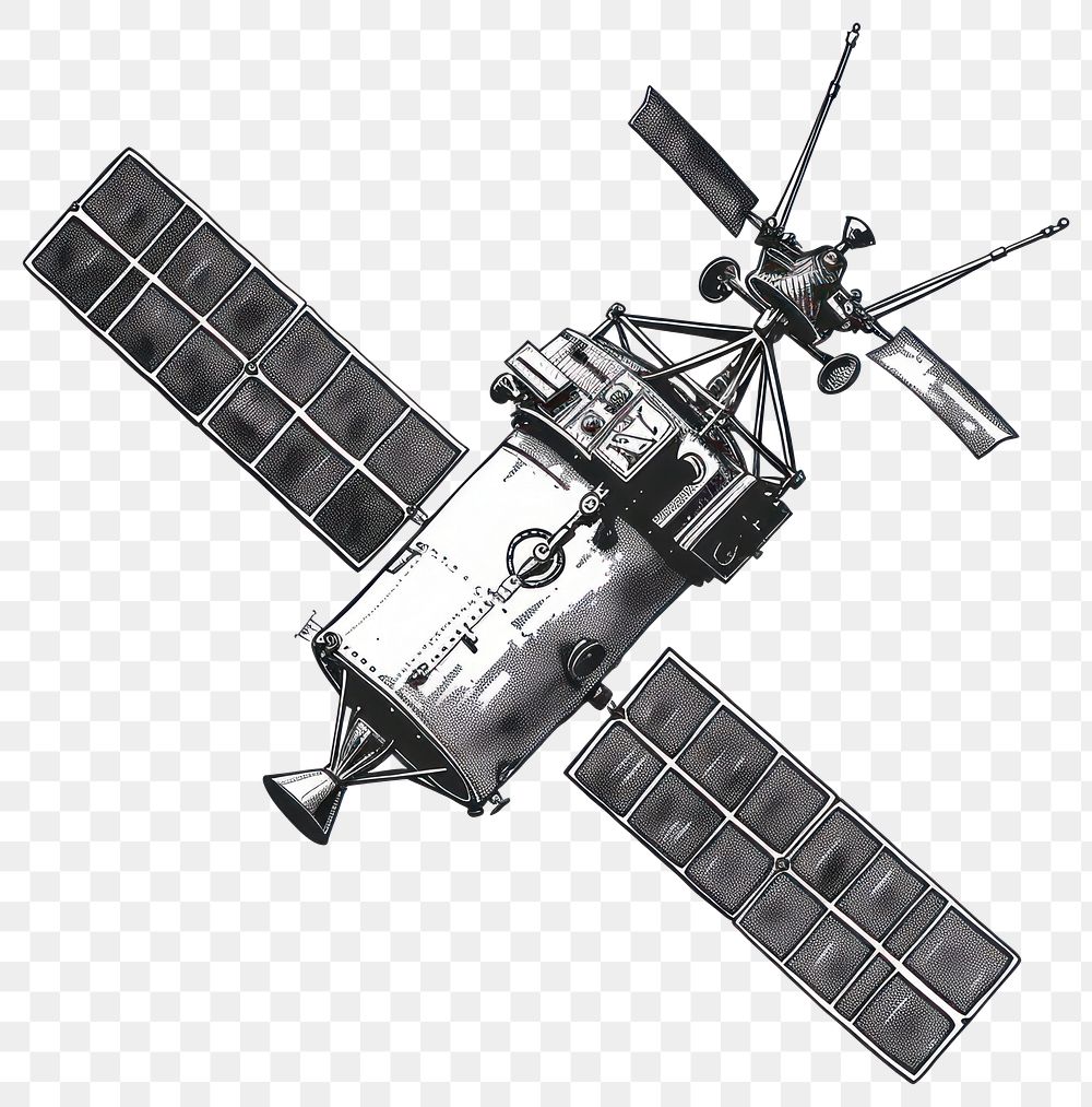PNG Detailed satellite space illustration | Free PNG - rawpixel