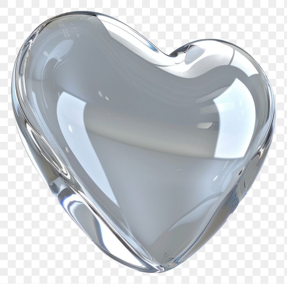 PNG Transparent glass heart illustration | Free PNG - rawpixel