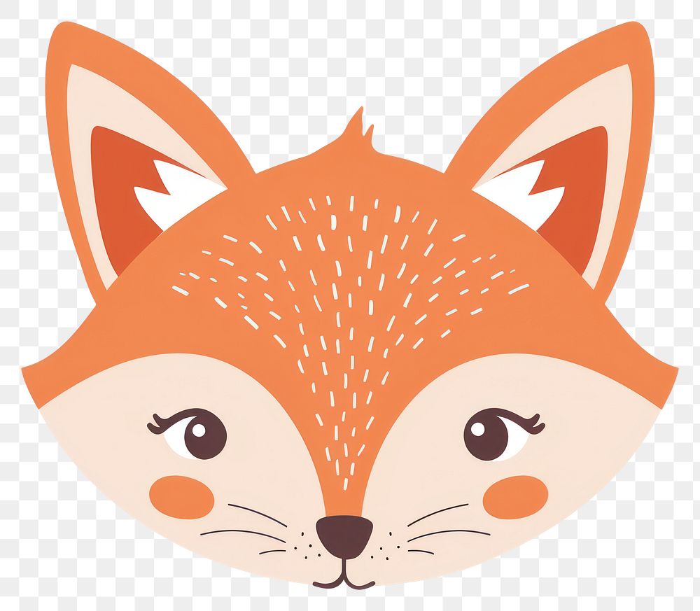PNG Cute fox face illustration | Free PNG - rawpixel