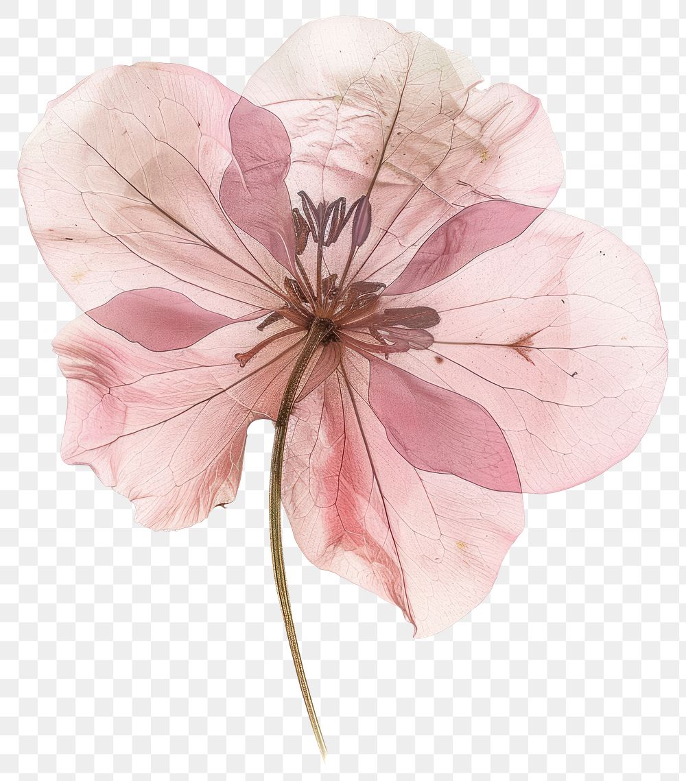 Delicate translucent pink flower | Free PNG - rawpixel