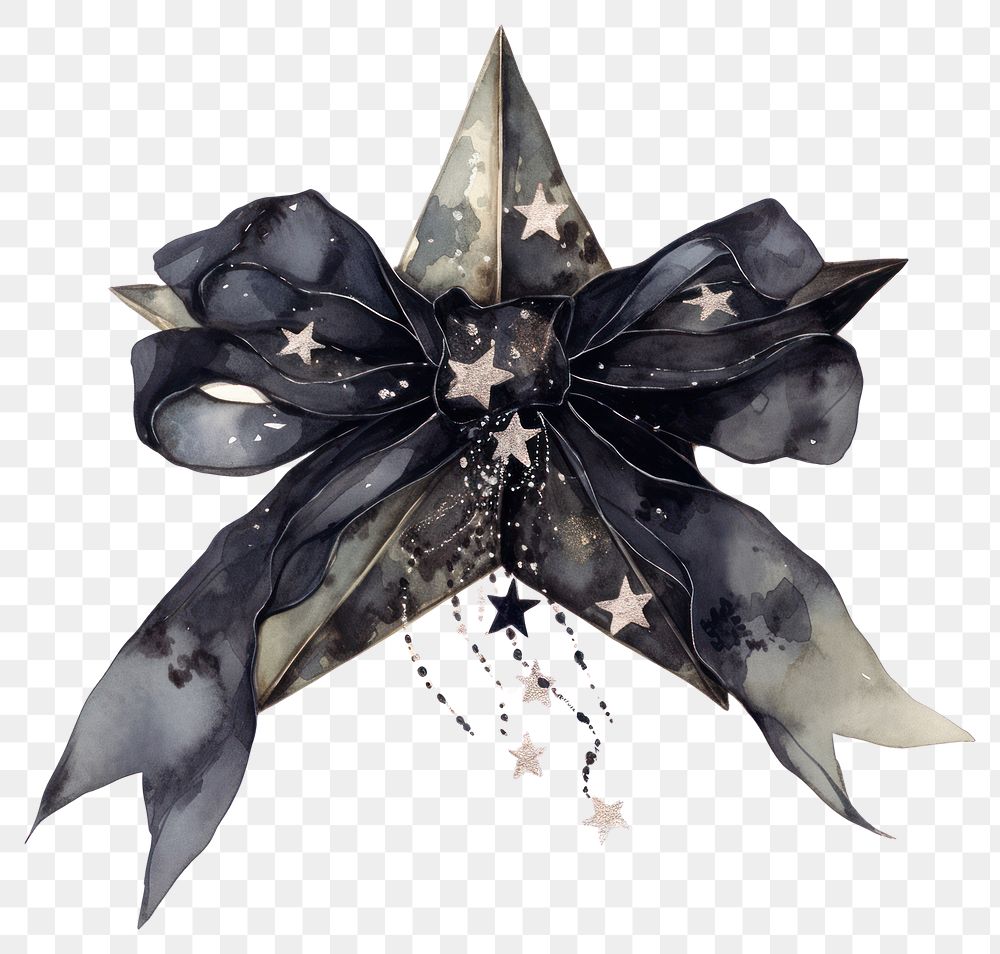 PNG Elegant starry ribbon illustration | Free PNG - rawpixel