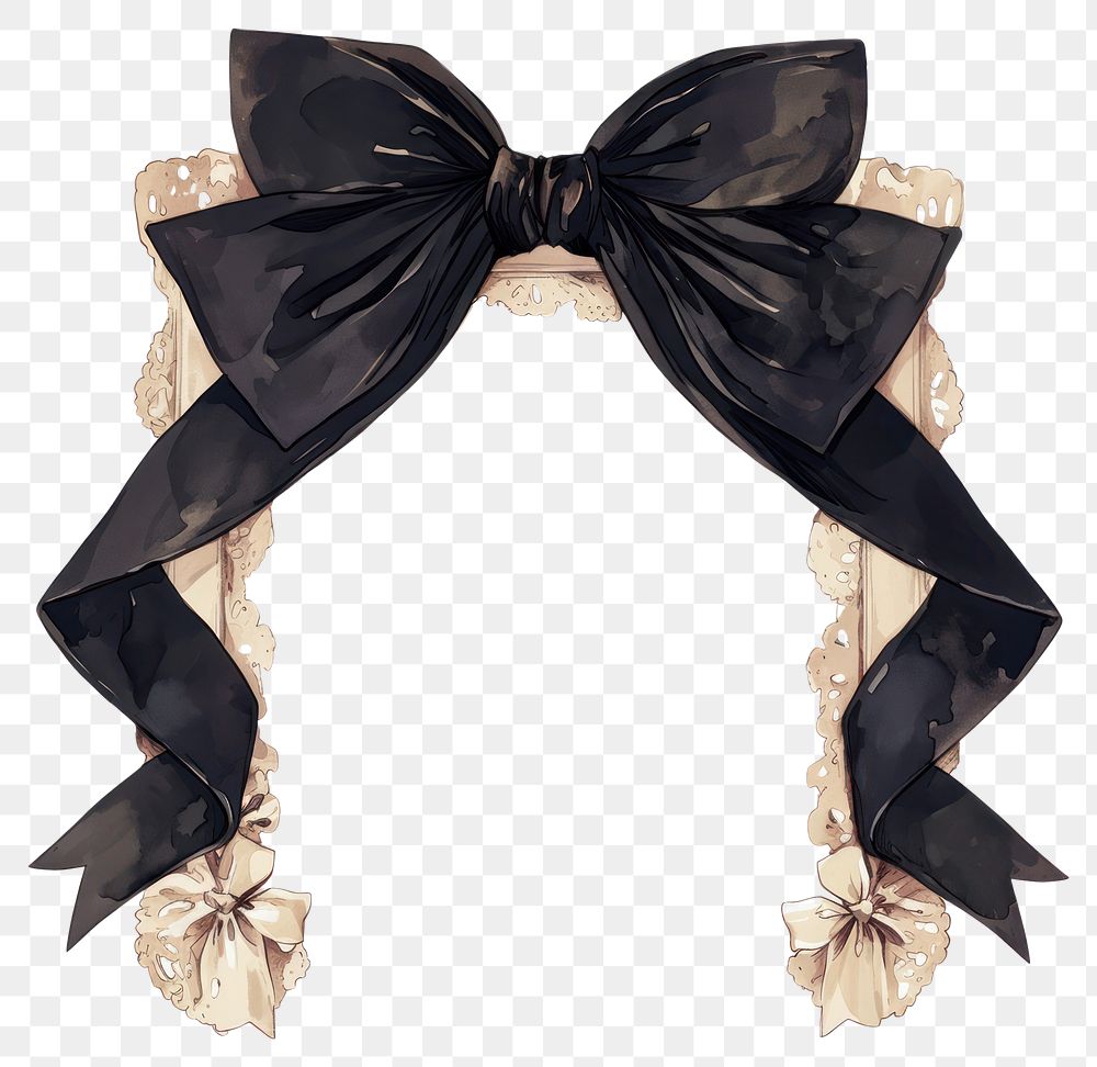 PNG Elegant black bow illustration | Premium PNG - rawpixel
