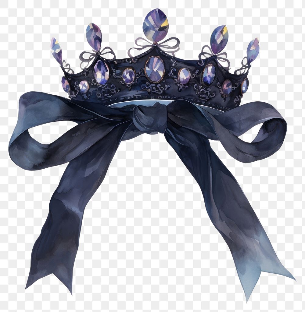 PNG Elegant jeweled crown ribbon | Premium PNG - rawpixel