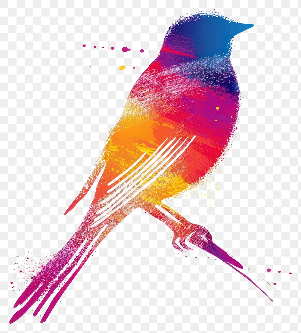 Colorful abstract bird illustration | Premium PNG - rawpixel