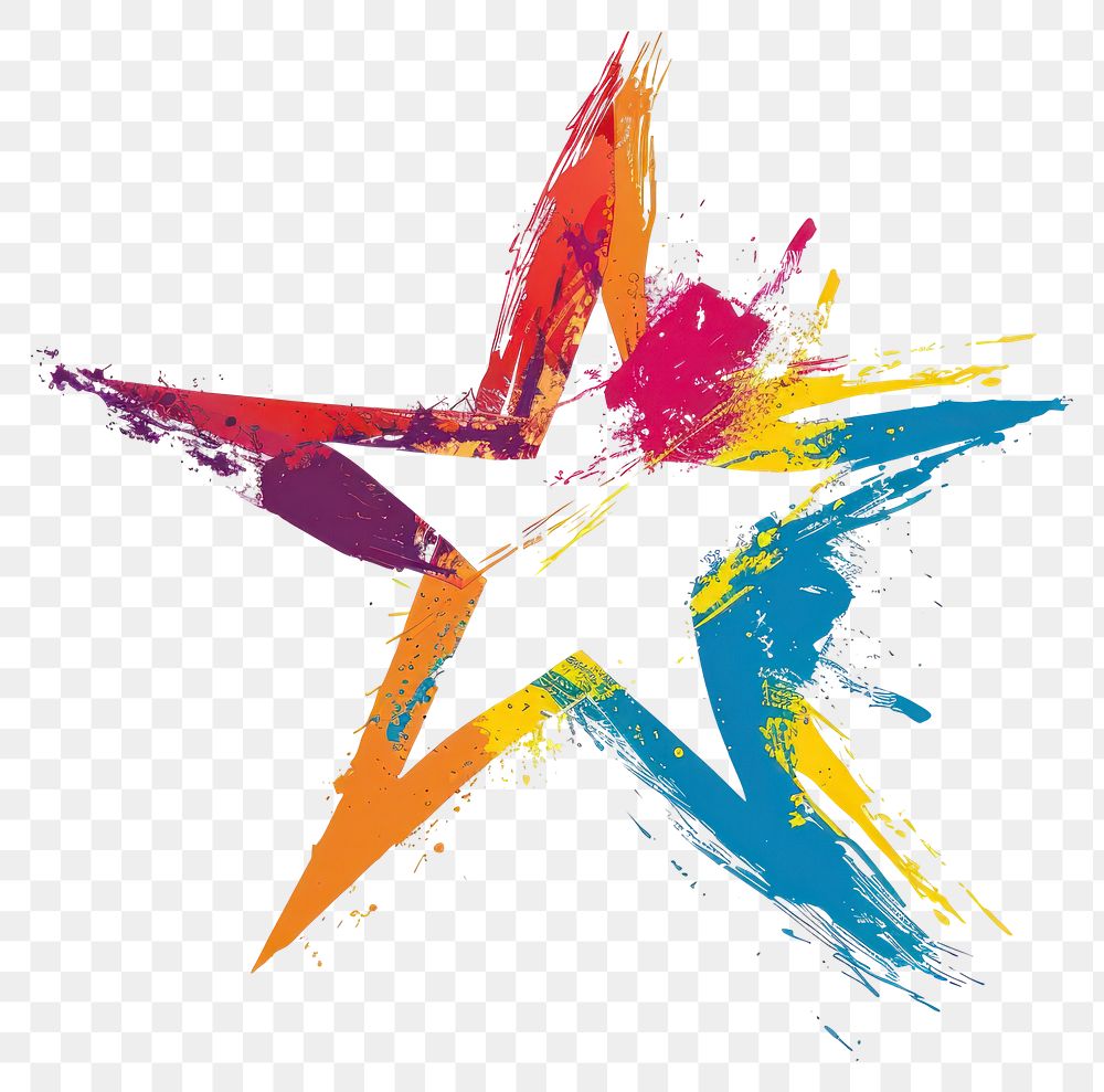 Colorful abstract star illustration | Free PNG - rawpixel