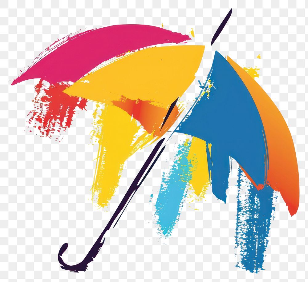 Colorful abstract umbrella illustration | Free PNG - rawpixel