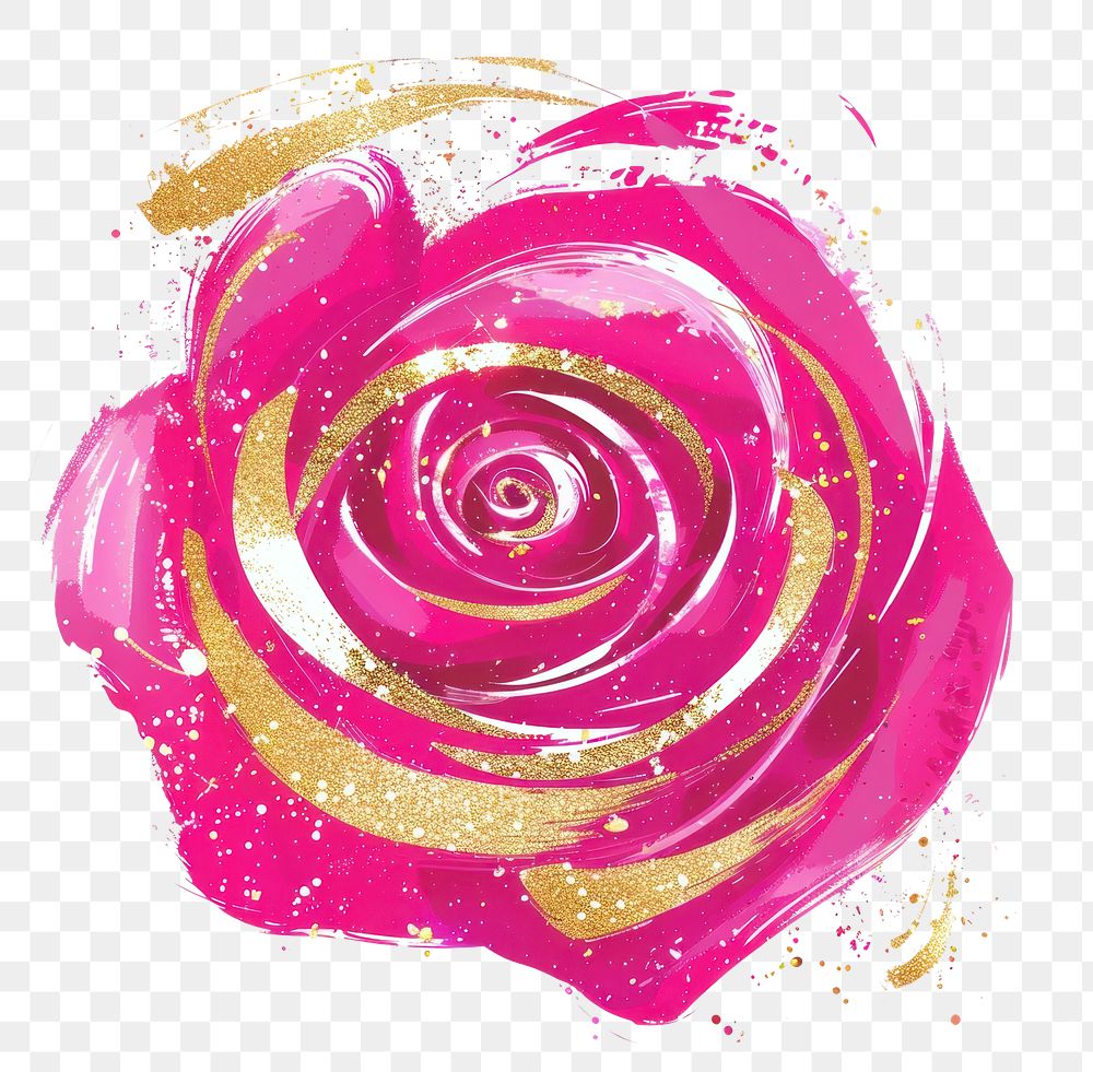 Vibrant abstract pink rose | Free PNG - rawpixel