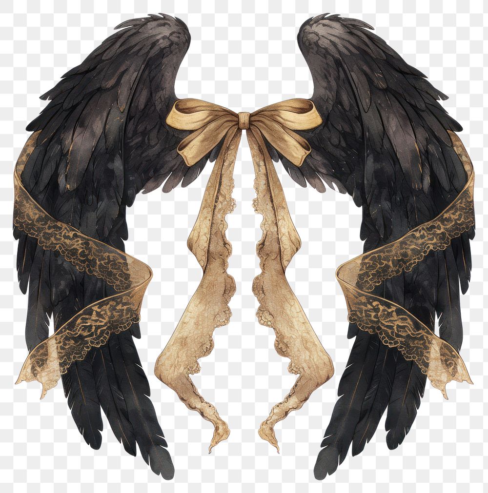 PNG Elegant black wings ribbon | Free PNG - rawpixel