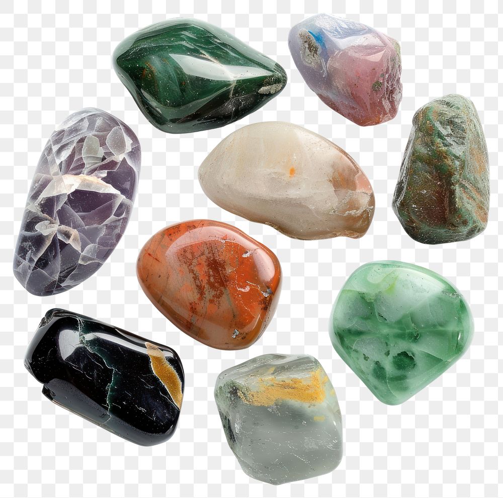 PNG Colorful polished gemstones collection | Free PNG - rawpixel