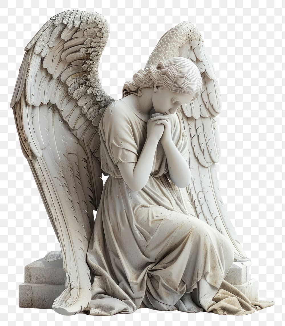 PNG Elegant angel statue praying | Free PNG - rawpixel