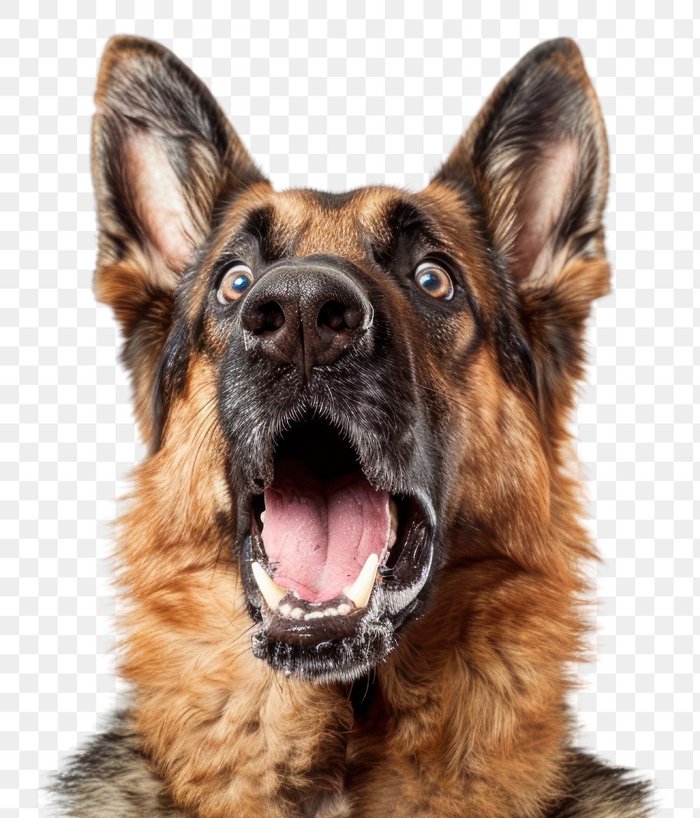 PNG Photo shocked German sheperd | Free PNG - rawpixel