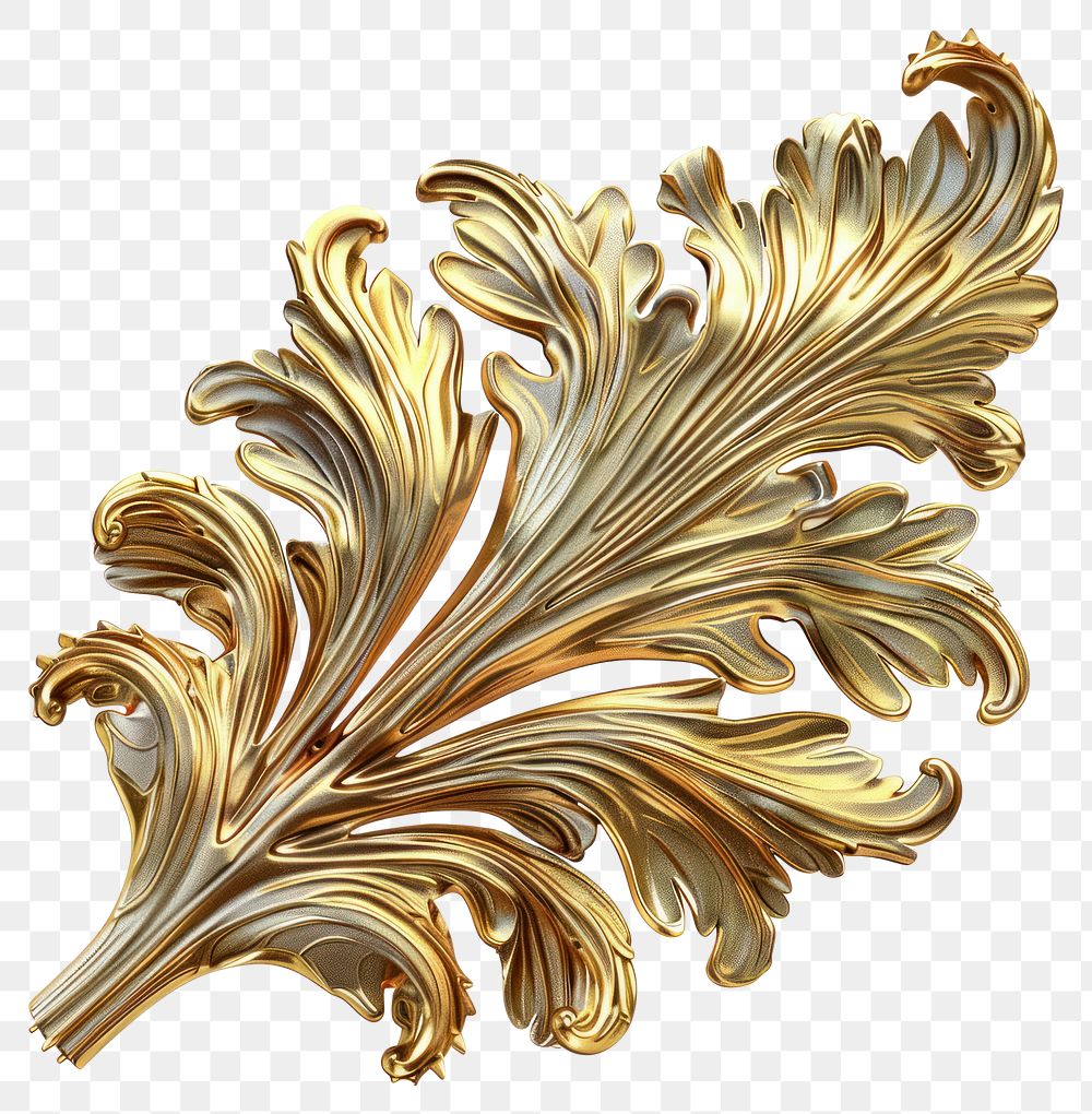 PNG baroque leaf accessories chandelier | Free PNG - rawpixel