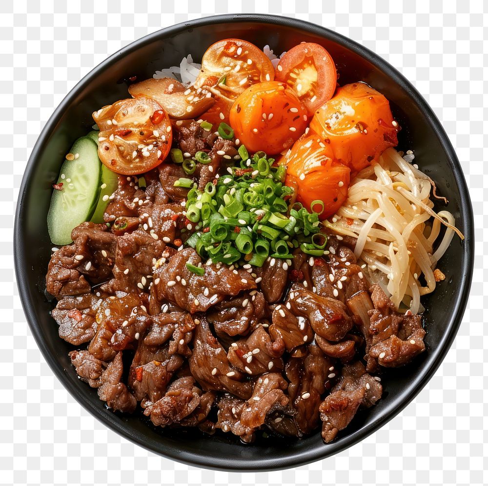 PNG Delicious Korean beef rice | Free PNG - rawpixel