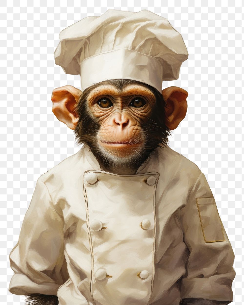 PNG Chimpanzee chef uniform | Free PNG - rawpixel