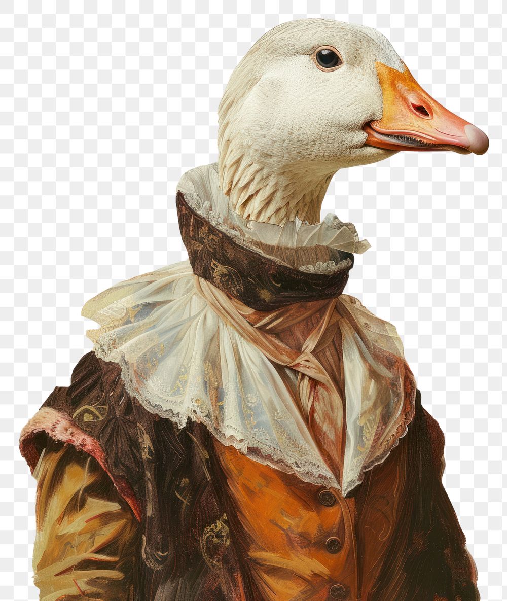 PNG Elegant anthropomorphic duck portrait | Premium PNG - rawpixel