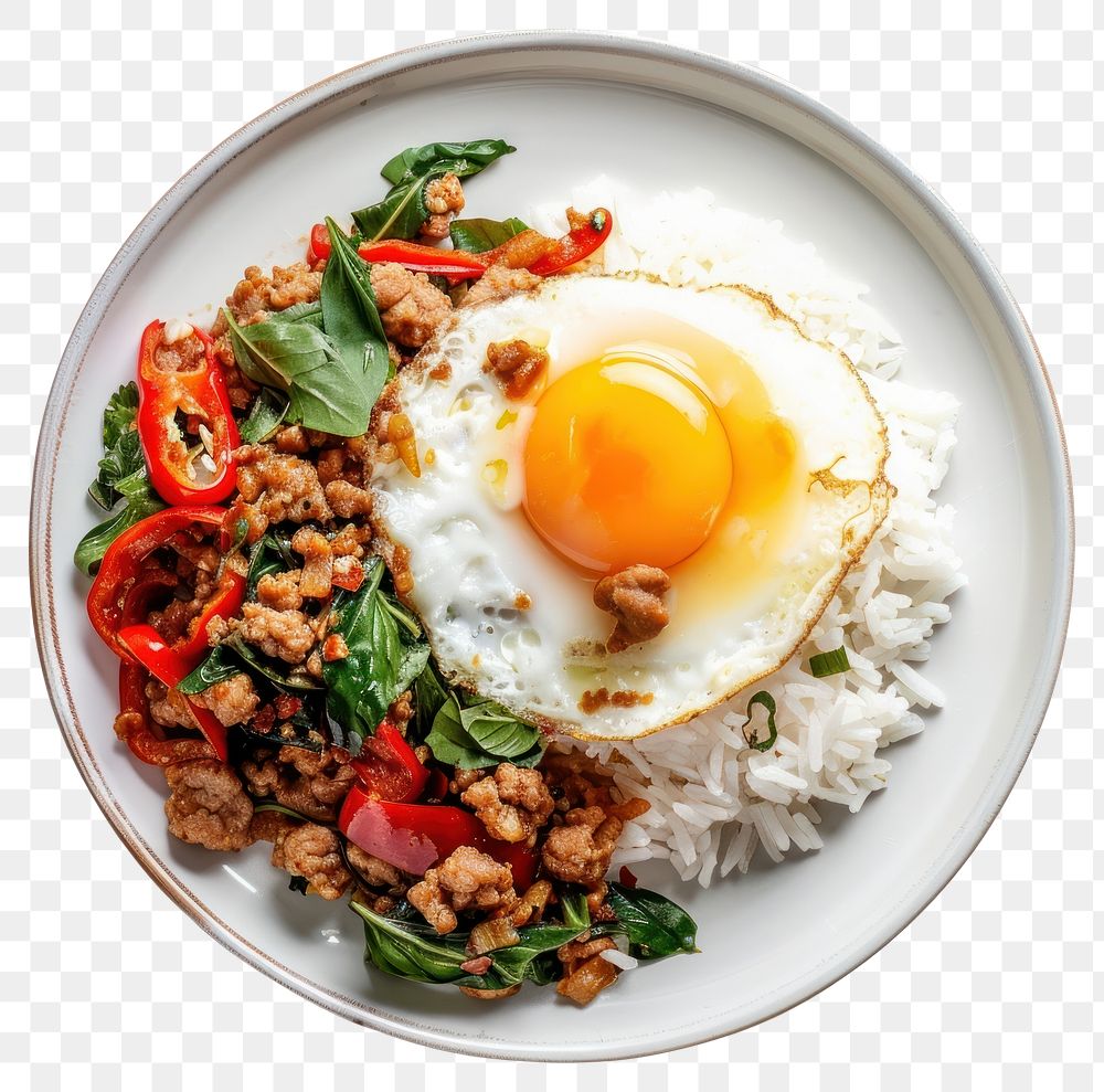PNG Thai basil pork rice | Free PNG - rawpixel