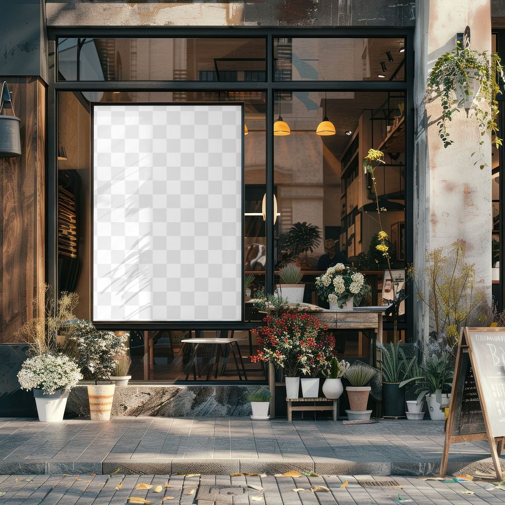 PNG storefront sign mockup, transparent | Premium PNG - rawpixel