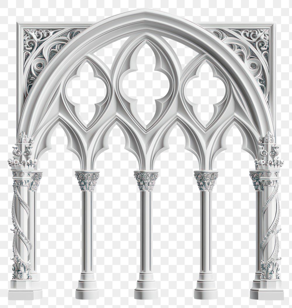 PNG Gothic architectural arch design | Free PNG - rawpixel
