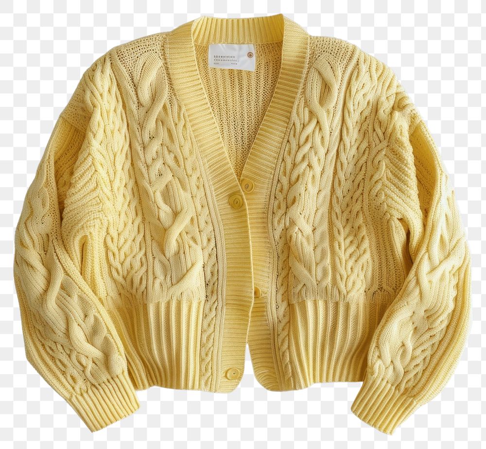 PNG Cozy yellow cable knit | Free PNG - rawpixel